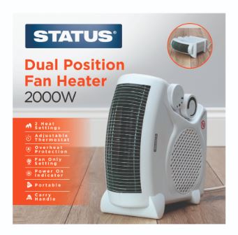 Status Dual Position Fan Heater 2000w | Thorns DIY