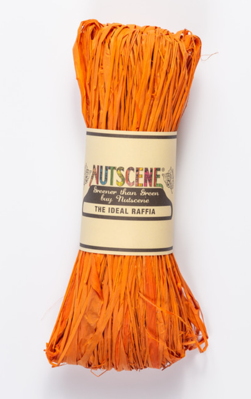 Nutscene Raffia Burnt Orange Gift Wrapping Craft | Thorns DIY