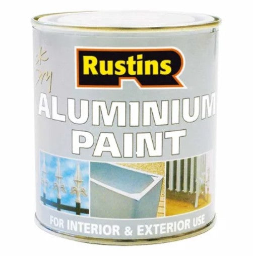 Rustins Quick Dry Aluminium Paint 250ml Wood & Metal | Thorns DIY